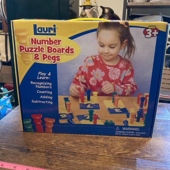 Lauri | Toys | Vintage Lauri Number Puzzle Boards And Pegs | Poshmark